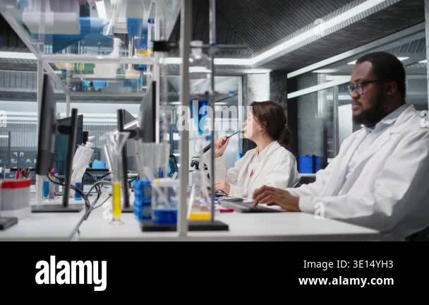 Biotechnology researcher thinking how to prevent diseases by modifying ...