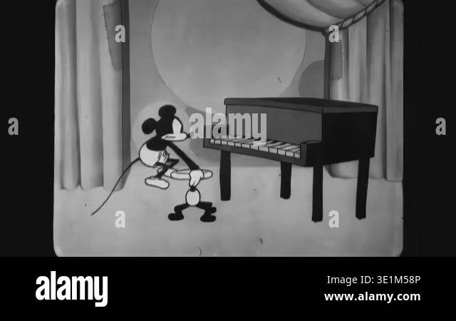USA - 1929 - In this animated film, Mickey Mouse concludes a piano ...