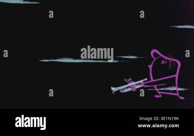USA - 1950s - In this animated commercial for a drive-in theater's ...