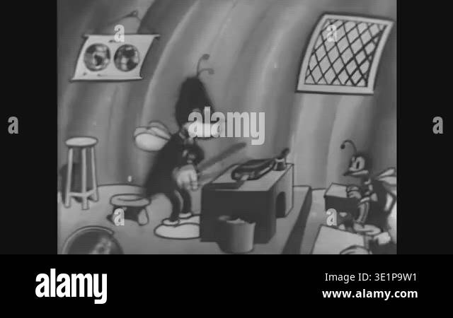 USA - 1932 - In this animated film, a bug teacher leads his class in ...