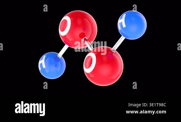Water molecule model rotation animation seamlessly loopable. 3D ...