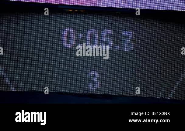 Countdown timer displays passing seconds marking approach of important ...
