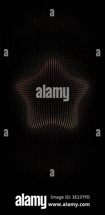 Pulsating Orange Dot Star on Dark Background, Animated Gold Pulsing ...
