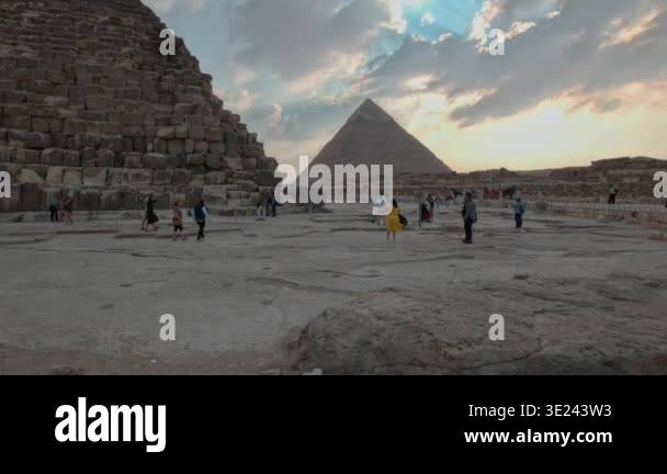 Giza, Egypt- January 7 2023: The Giza pyramid complex (Giza necropolis ...