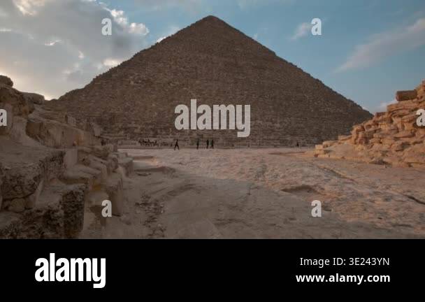 Giza, Egypt- January 7 2023: The Giza pyramid complex (Giza necropolis ...