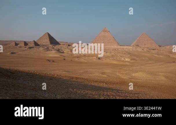 Giza, Egypt- January 7 2023: The Giza pyramid complex (Giza necropolis ...