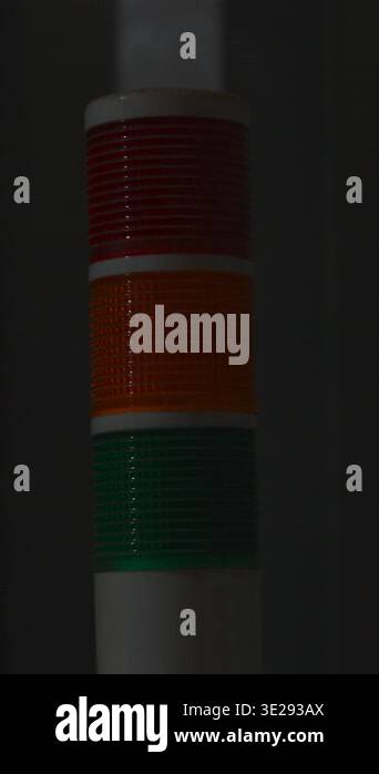 Flashing Amber Stack Light Signaling Machine Alert Vertical Indicator ...