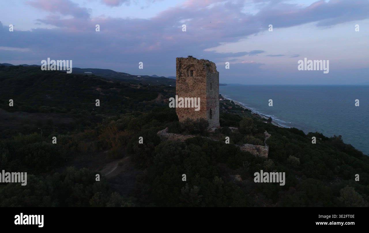 Ancient greek tower Stock Video Footage - Alamy