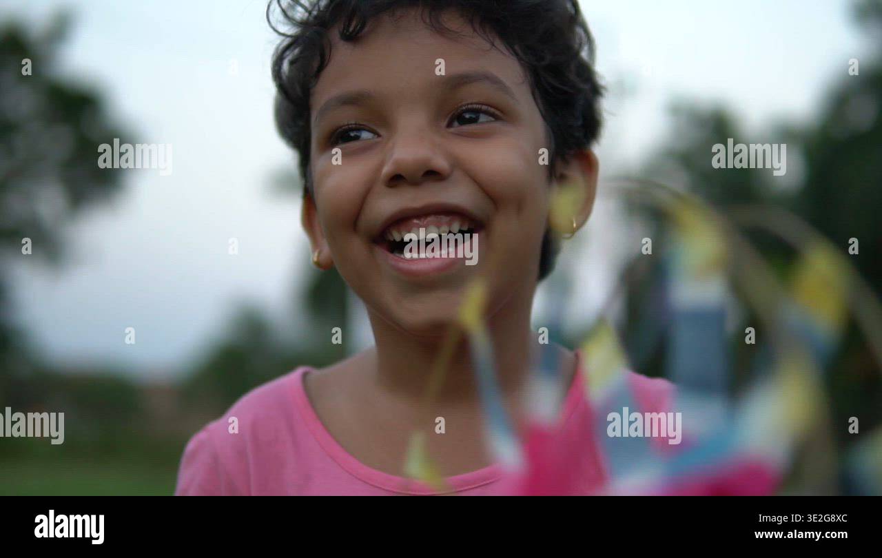 Cute Little happy Indian girl with nice facial expressions Stock Video ...