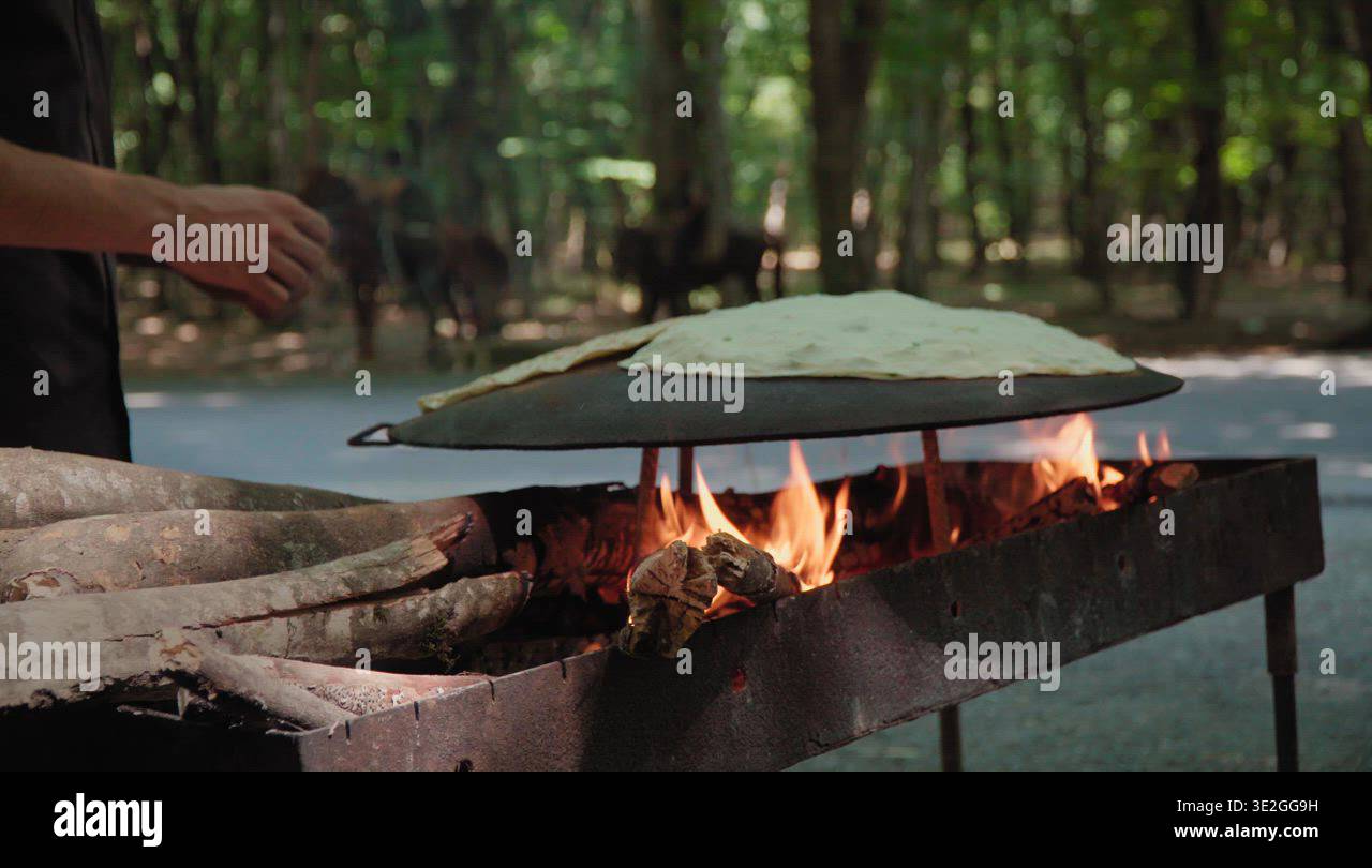 Cooking traditional azerbaijani food qutab Stock Video Footage - Alamy
