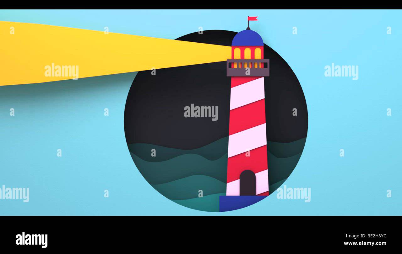 Lighthouse animation Stock Video Footage - Alamy