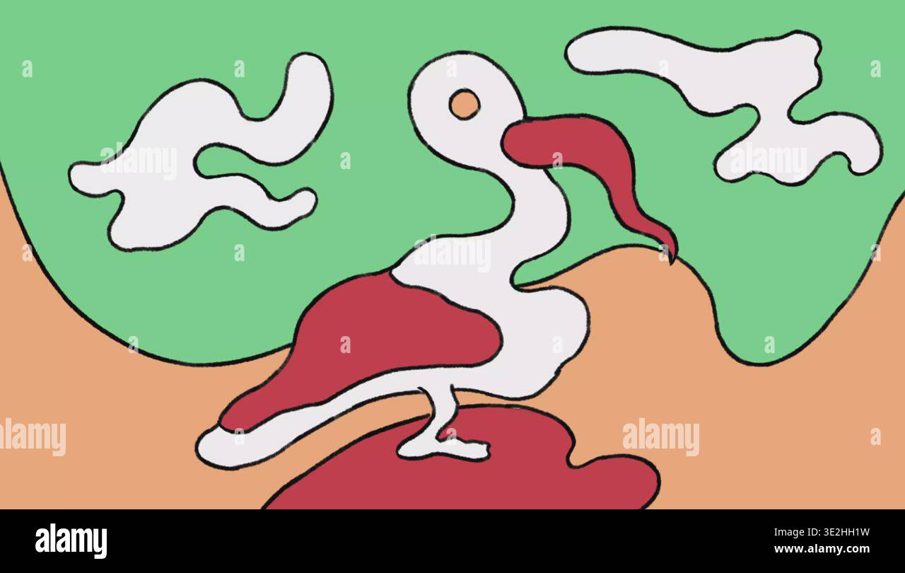 Animated Cartoon Of Bird Changing Shapes And Flying Stock Video Footage ...