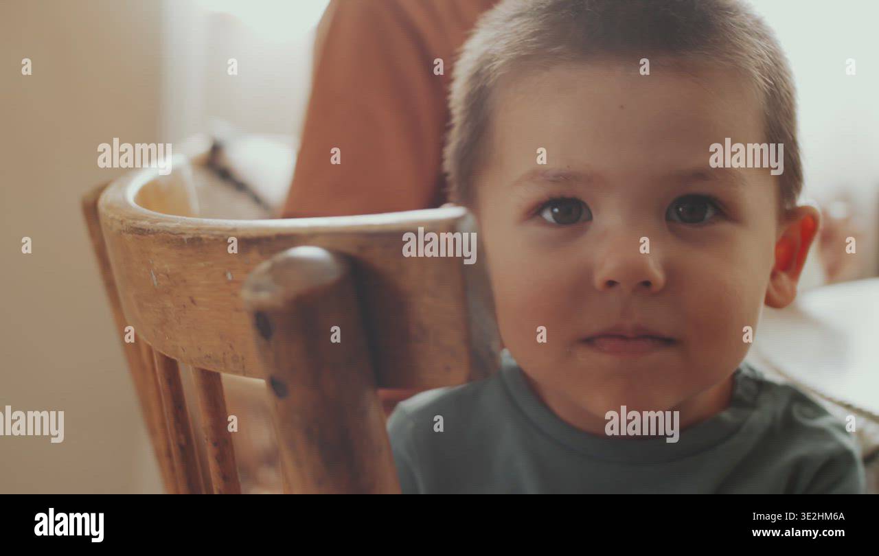 Curious Kid Portrait Footage Stock Video Footage - Alamy