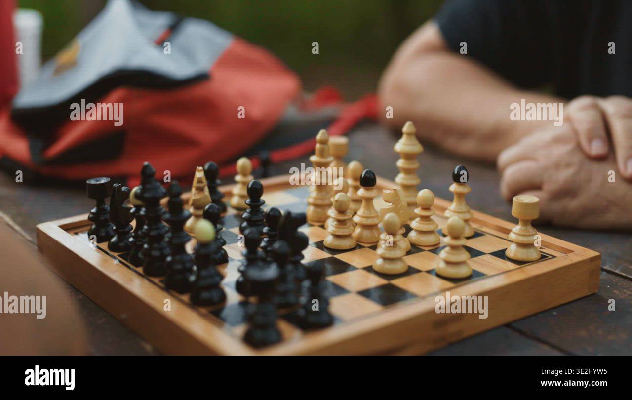 Grandfather Playing Chess With His Grandson Stock Video Footage - Alamy