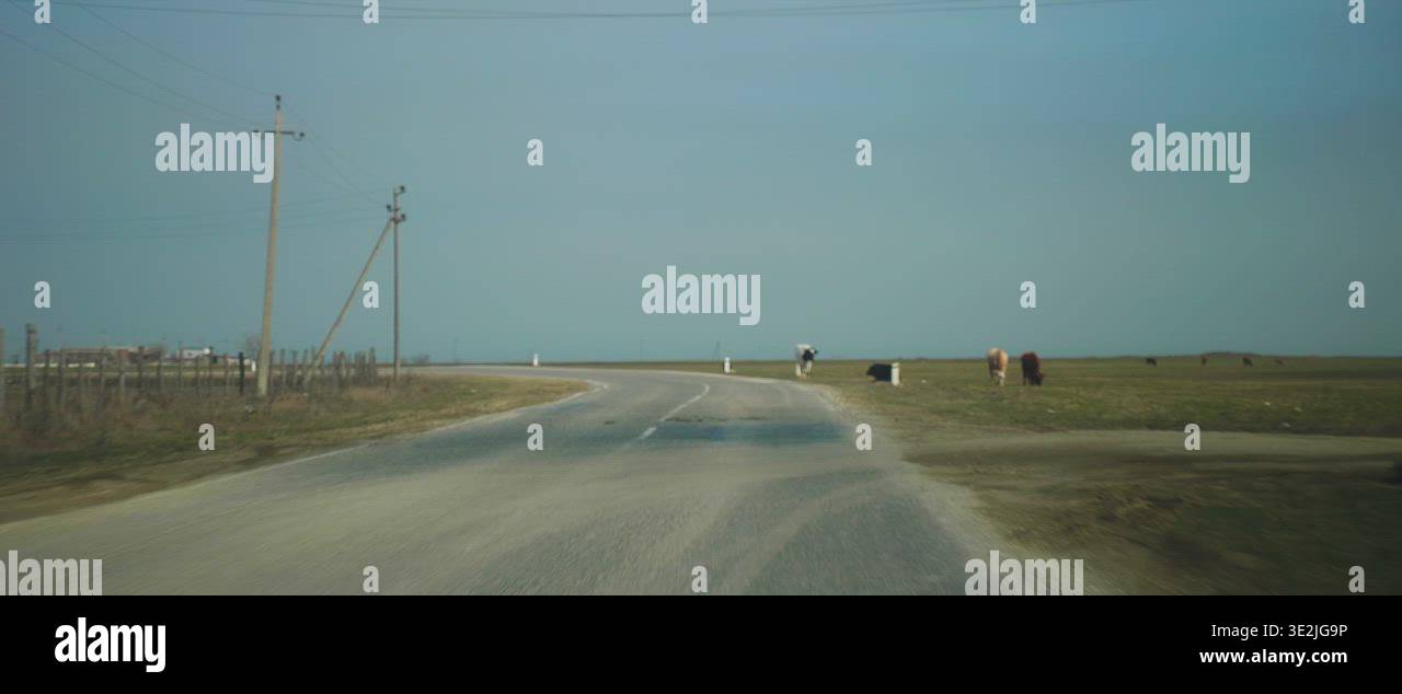 Cinematic Road Trip Out Of Town Stock Video Footage - Alamy