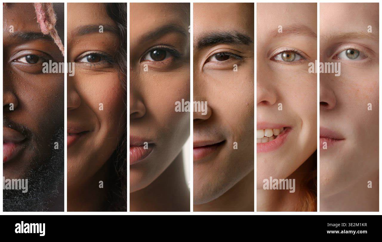 Collage of Portraits Multi-Ethnic People Stock Video Footage - Alamy