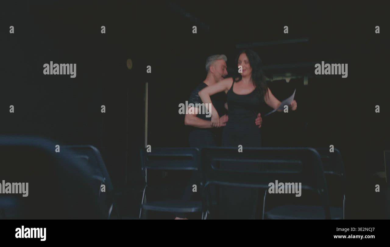 Laughing actors rehearsing in a studio Stock Video Footage - Alamy