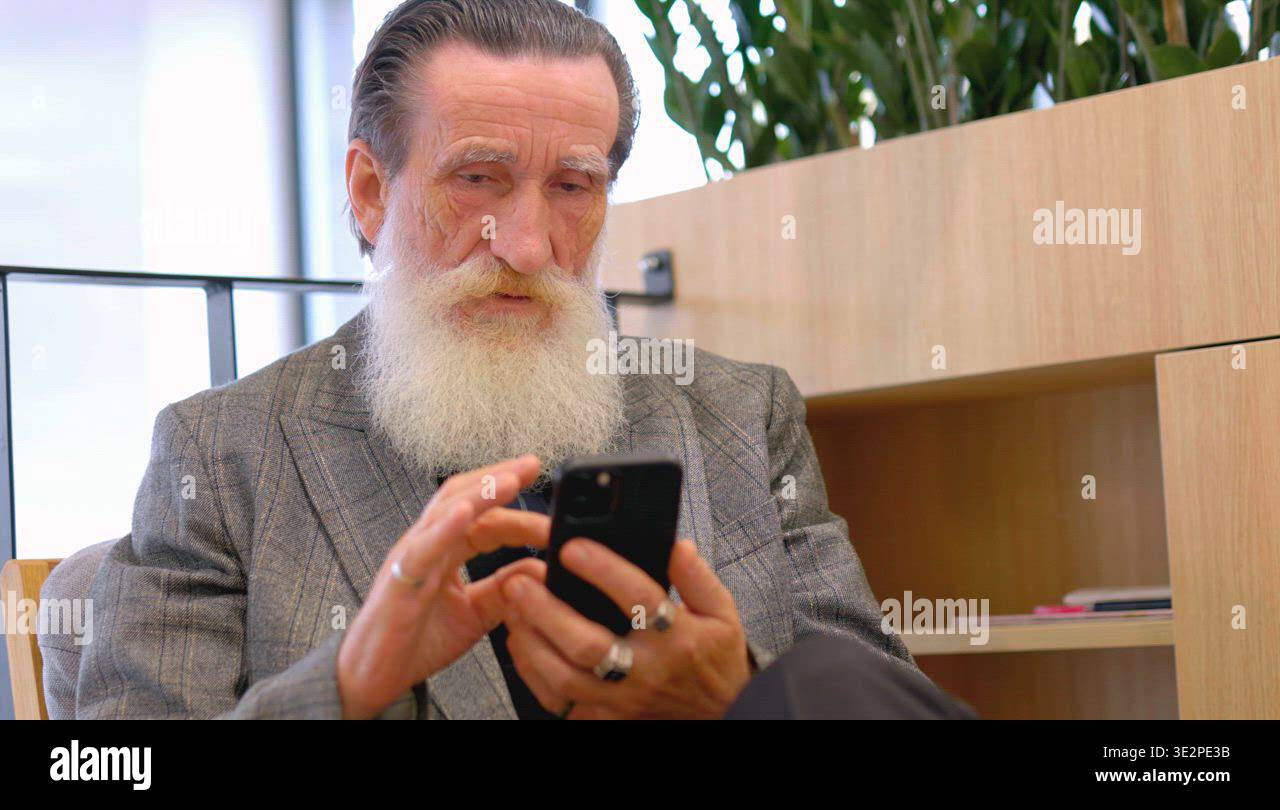 Modern boomer. Lounge zone. Smartphone. Relaxation. Accessories Stock ...