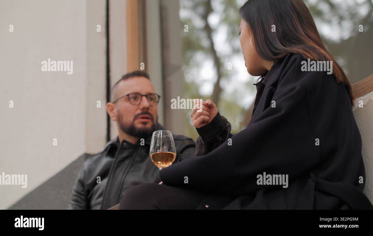 Couple having conversation in Stock Videos & Footage - HD and 4K Video ...