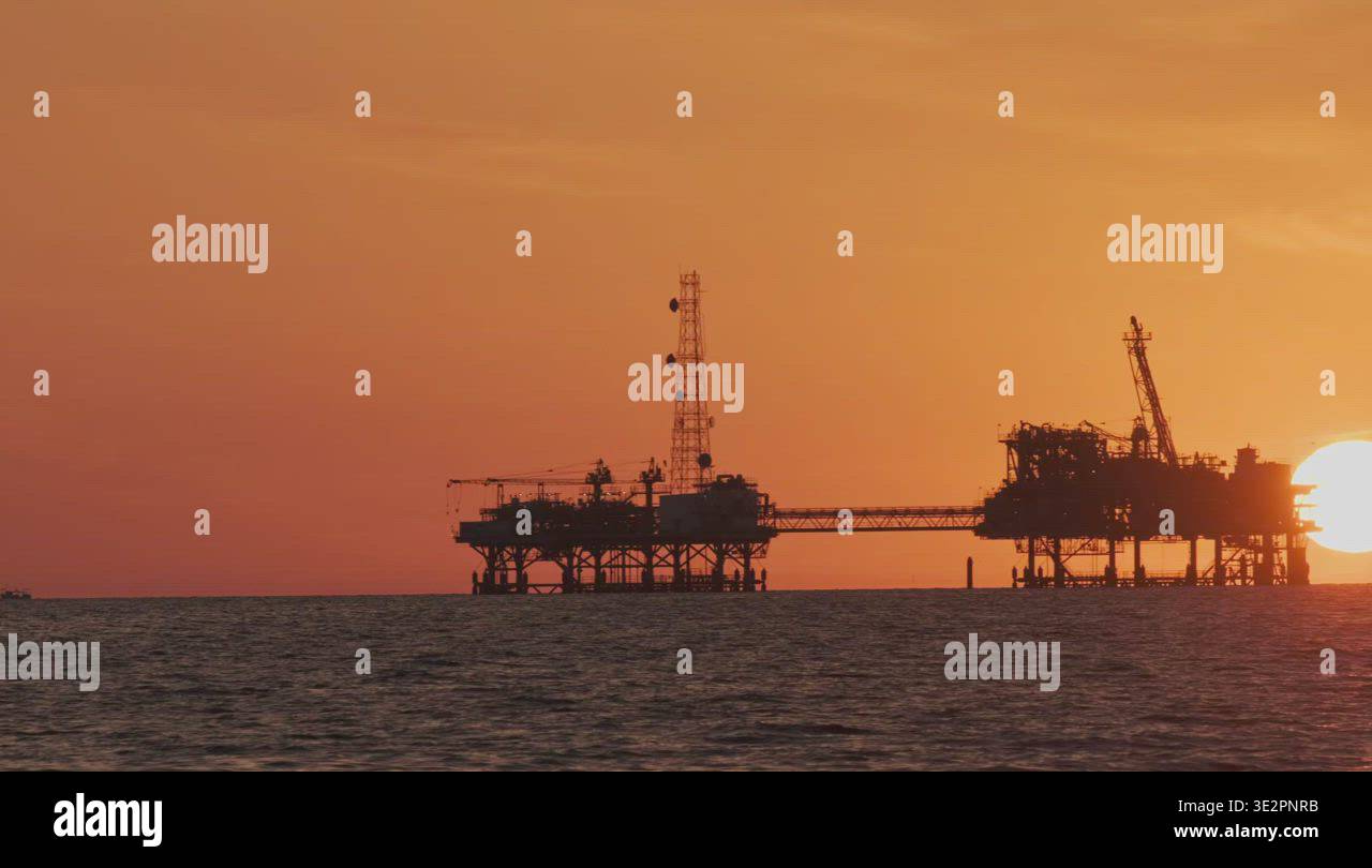Oil Rigs in Mobile Bay, Alabama Stock Video Footage - Alamy