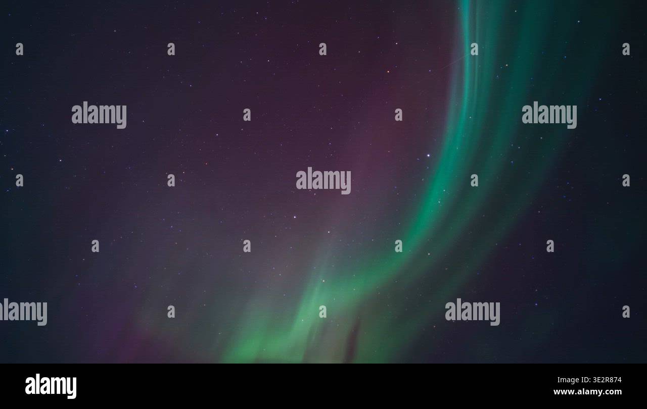 Time Lapse Of Aurora Borealis Northern Lights Over Sky In Iceland