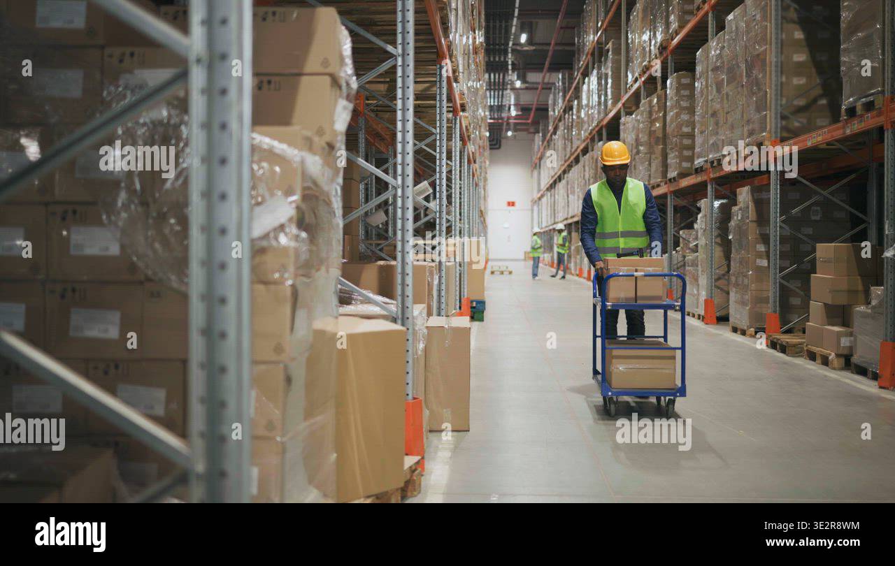 Black man putting boxes storage Stock Videos & Footage - HD and 4K ...
