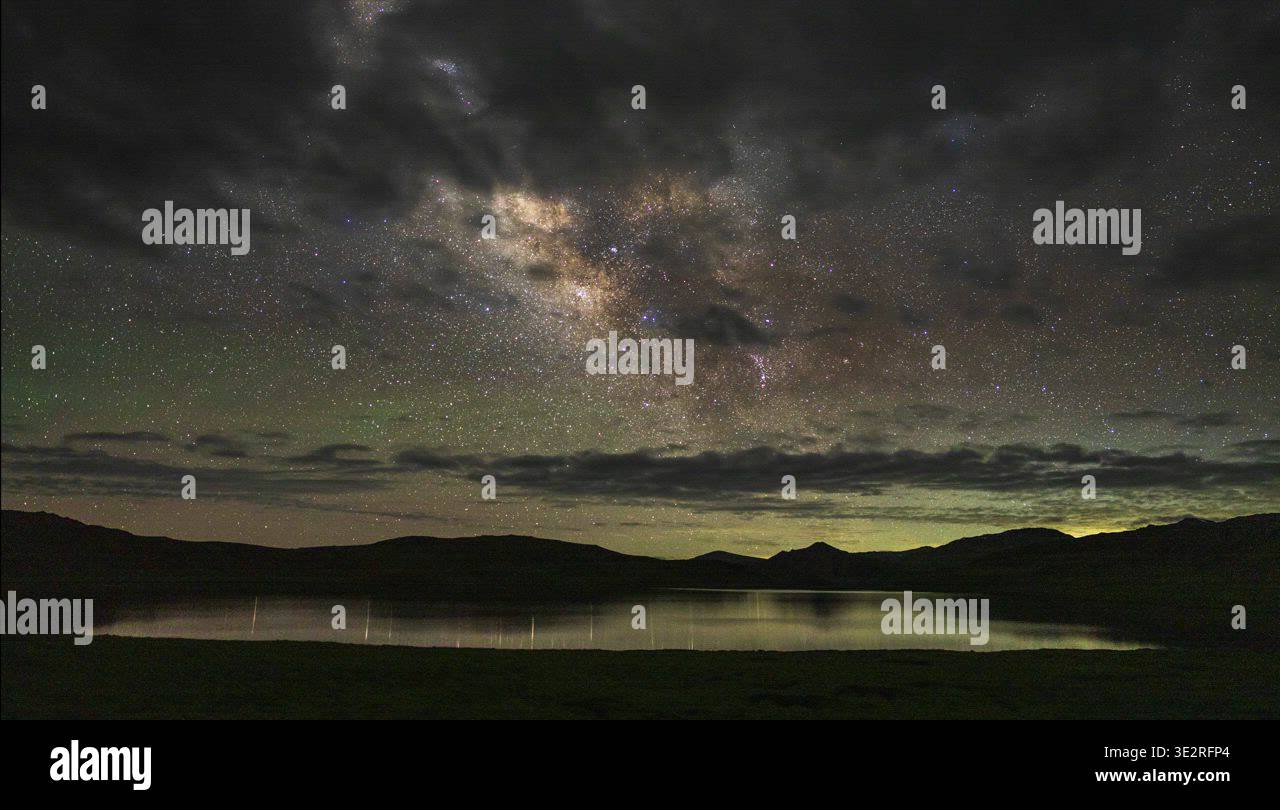 Night Timelapse at Sheosar Lake, Deosai National Park, Pakistan Stock ...