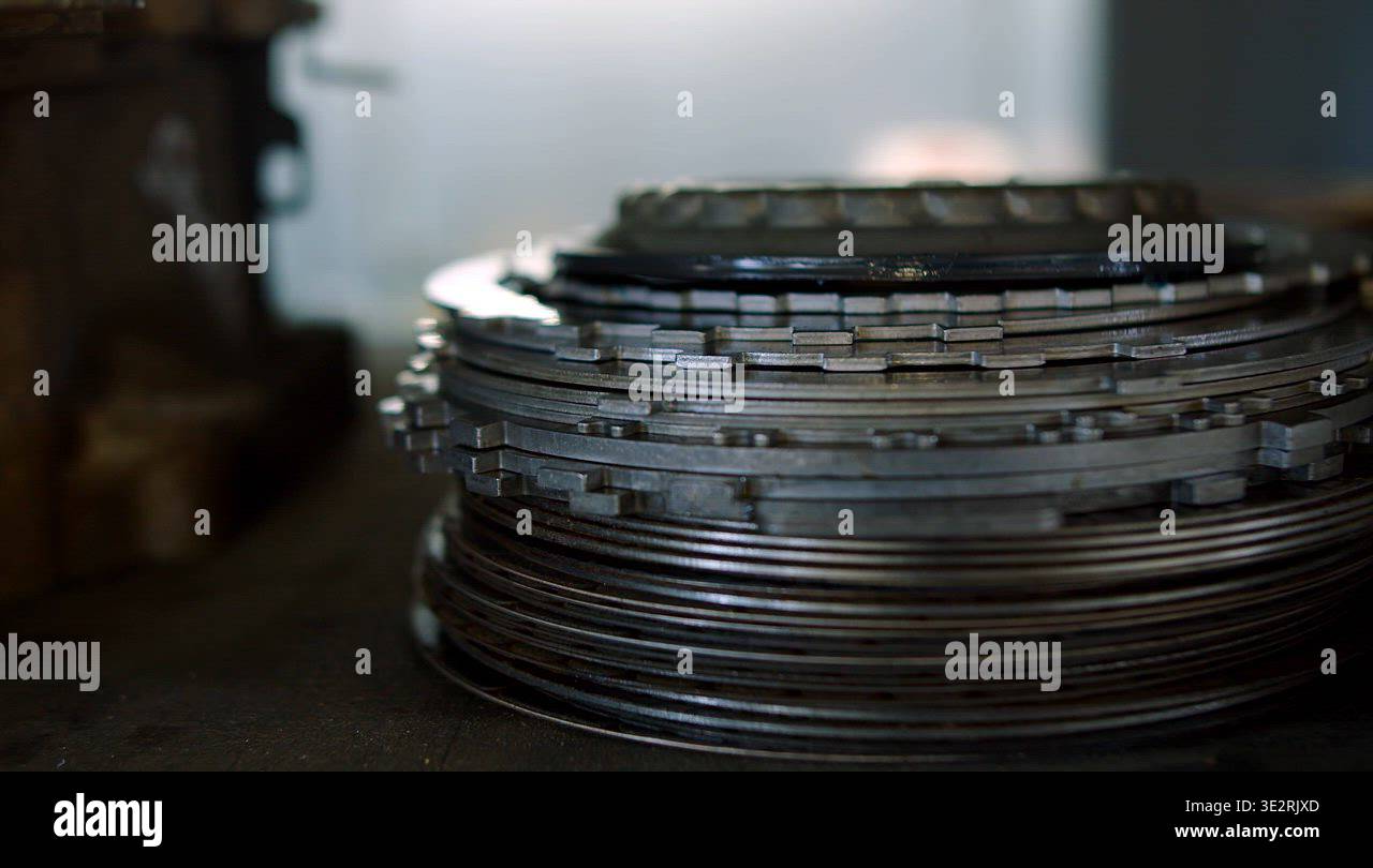 Disassembled automatic transmission in a car service Stock Video ...