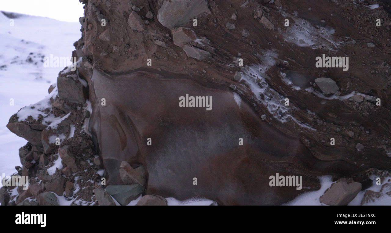 Arctic permafrost soil - frozen earth strata Stock Video Footage - Alamy