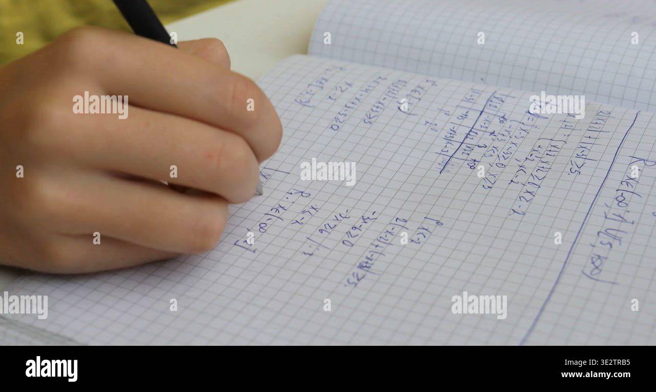 Writing algebraic expressions Stock Video Footage - Alamy