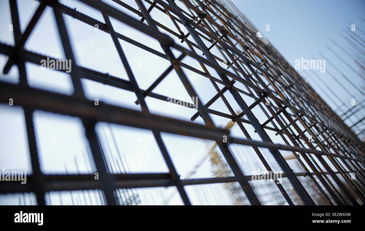 Steel Reinforcement Mesh at Construction Site Stock Video Footage - Alamy