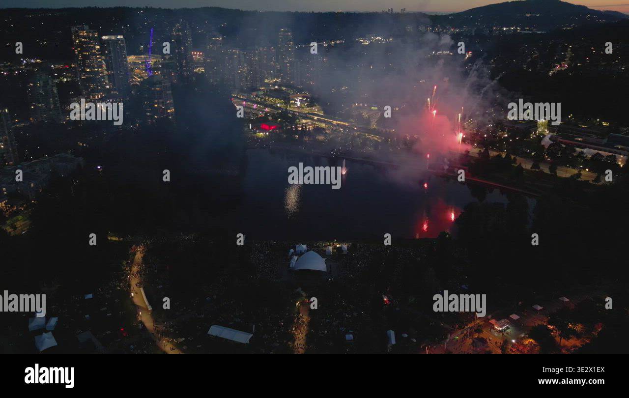 Fireworks - Rotating Aerial Shot Stock Video Footage - Alamy