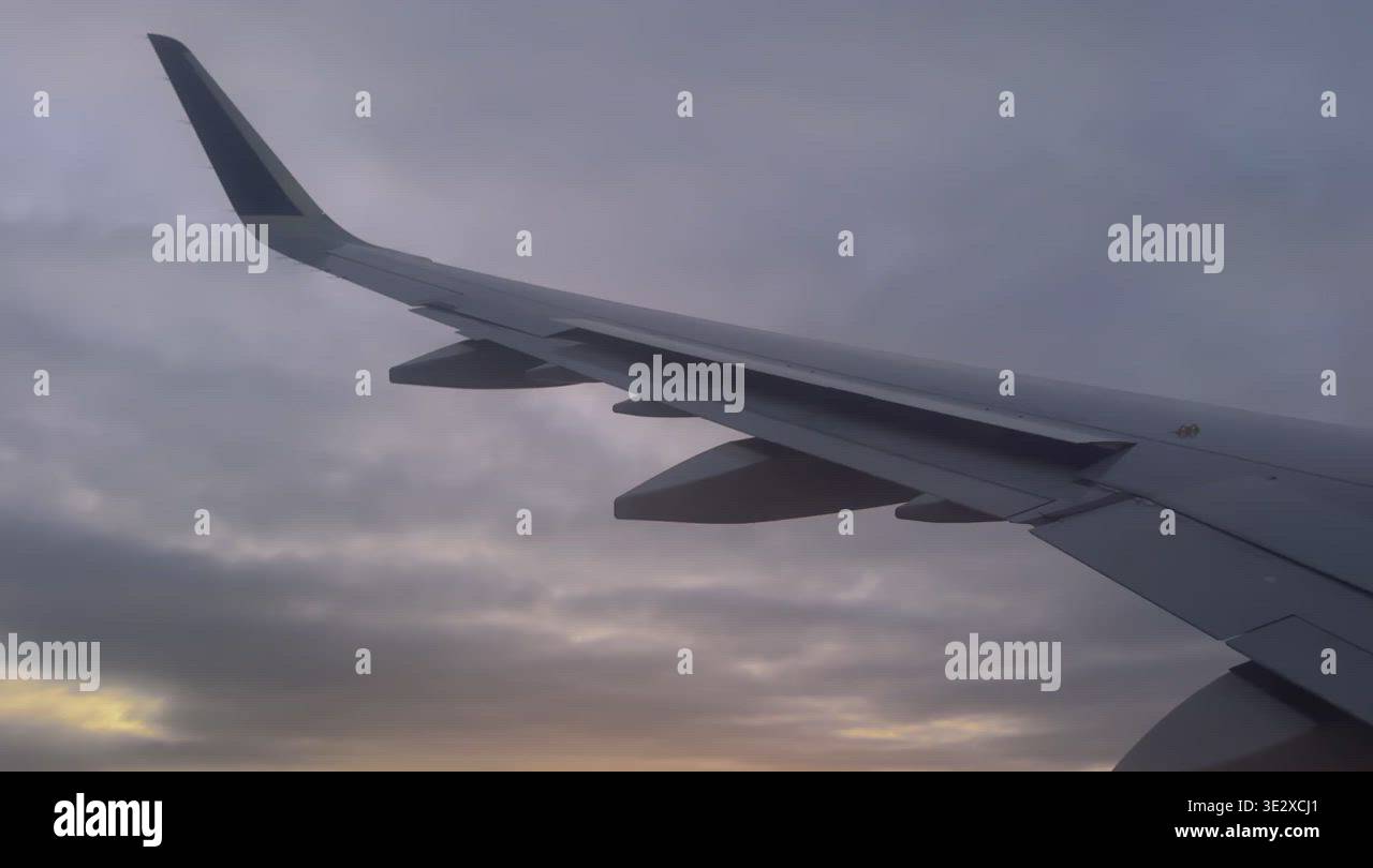 Video View from Airplane wing window Stock Video Footage - Alamy