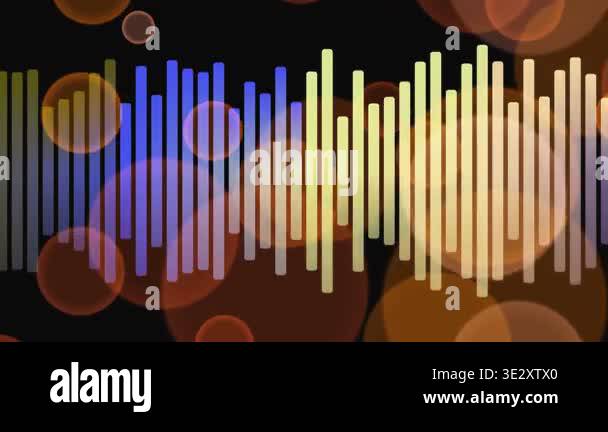 Abstract Audio Spectrum Visualization with Bokeh Effects Stock Video ...