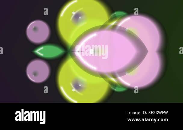 Abstract Fruit Composition with Overlapping Shapes Stock Video Footage ...