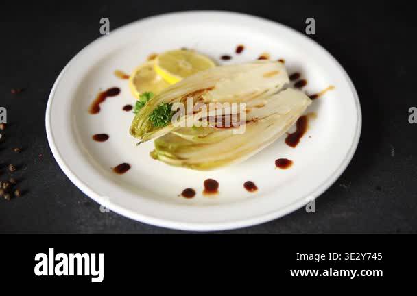 Chicory dish roasted or stewed vegetable preparation tasty snack fresh ...
