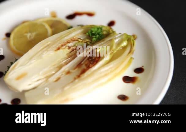 Chicory dish roasted or stewed vegetable preparation tasty snack fresh ...