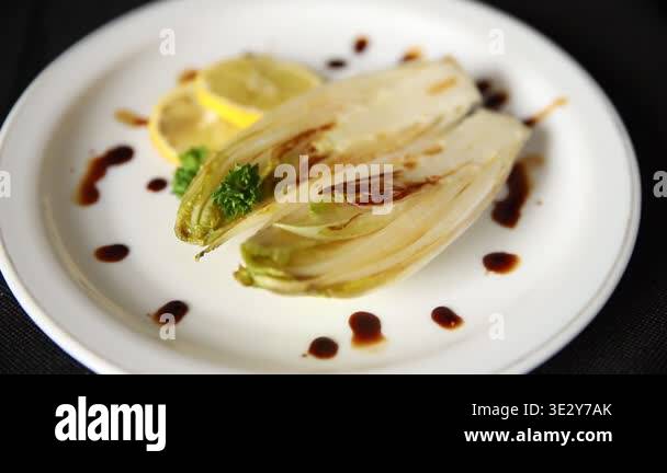 Chicory dish roasted or stewed vegetable preparation tasty snack fresh ...