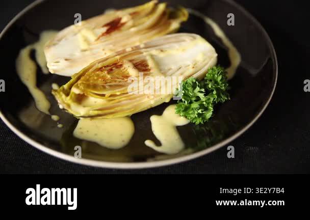 Chicory dish roasted or stewed vegetable preparation tasty snack fresh ...