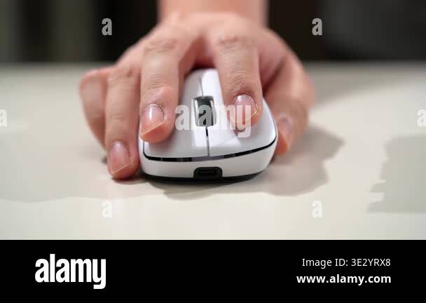Office workers using white office mice Stock Video Footage - Alamy