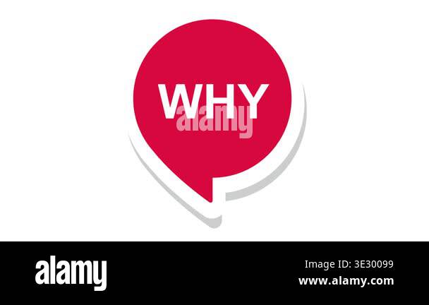 Why question word in speech bubble Stock Video Footage - Alamy