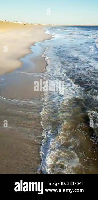 Aerial drone view of the remote Skeleton Coast shoreline in Namibia ...