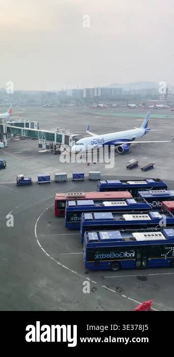 Mumbai, India - October 20, 2025: Indigo Airlines plane at the terminal ...