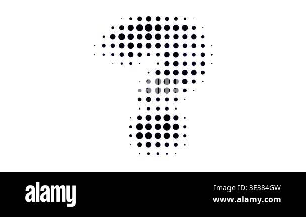 Black and white graphic of question mark created with dots Stock Video ...