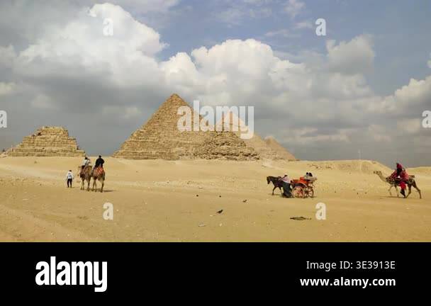 Giza, Egypt - March 9, 2025: Giza Pyramid Complex in Egypt, view from ...