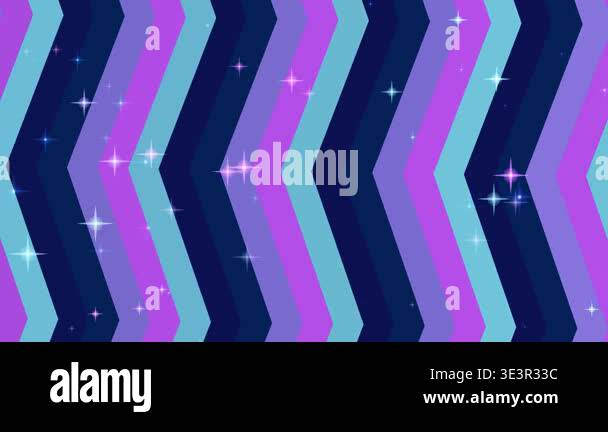 Abstract Geometric Chevron Pattern Background with Sparkling Stars ...