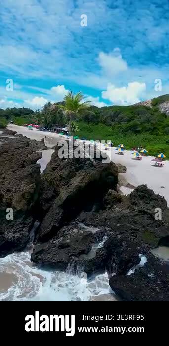 Tambaba Beach At Joao Pessoa In Paraiba Brazil. Outdoor Landscape ...