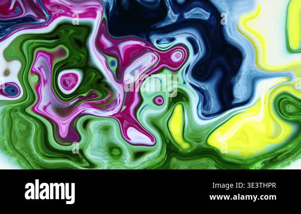 Colorful paint layers form a textured surface with depth and rhythm ...