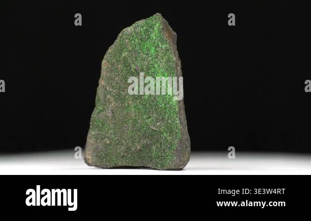 Uvarovite - calcium-chromium silicate mineral, an emerald-green variety ...