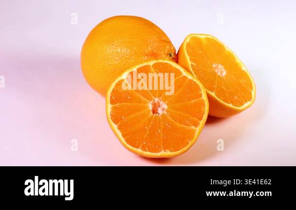 A set of a single whole rotating Dekopon (Shiranui citrus) and its ...